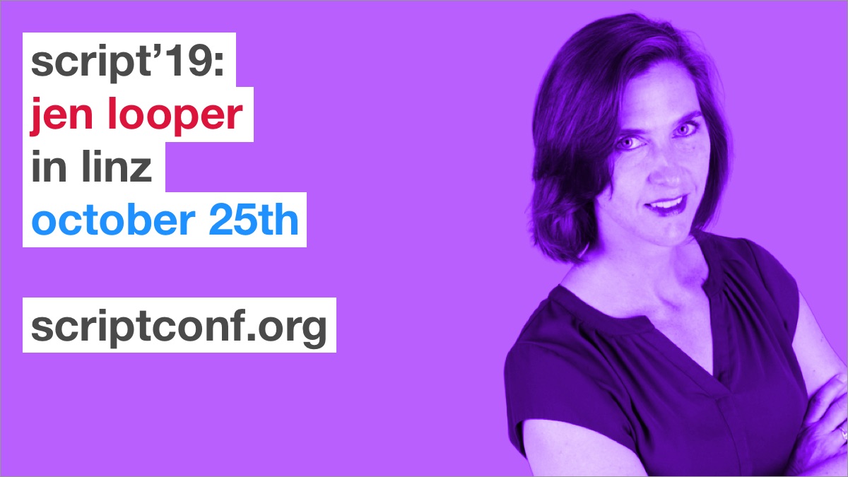 jen looper speaking at Script'19